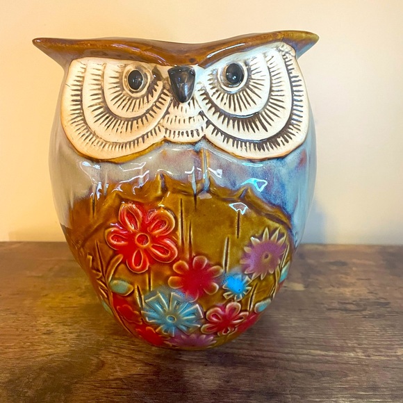 Accents | Ceramic Owl Vase 75 Inch Tall | Poshmark